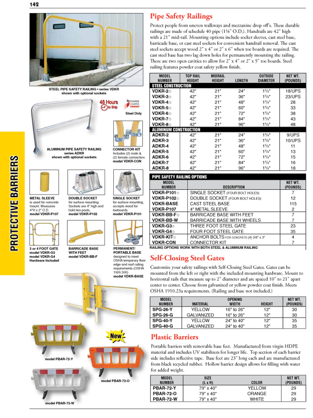 Protective Barriers Equipment Catalogue, Vancouver, BC, Canada