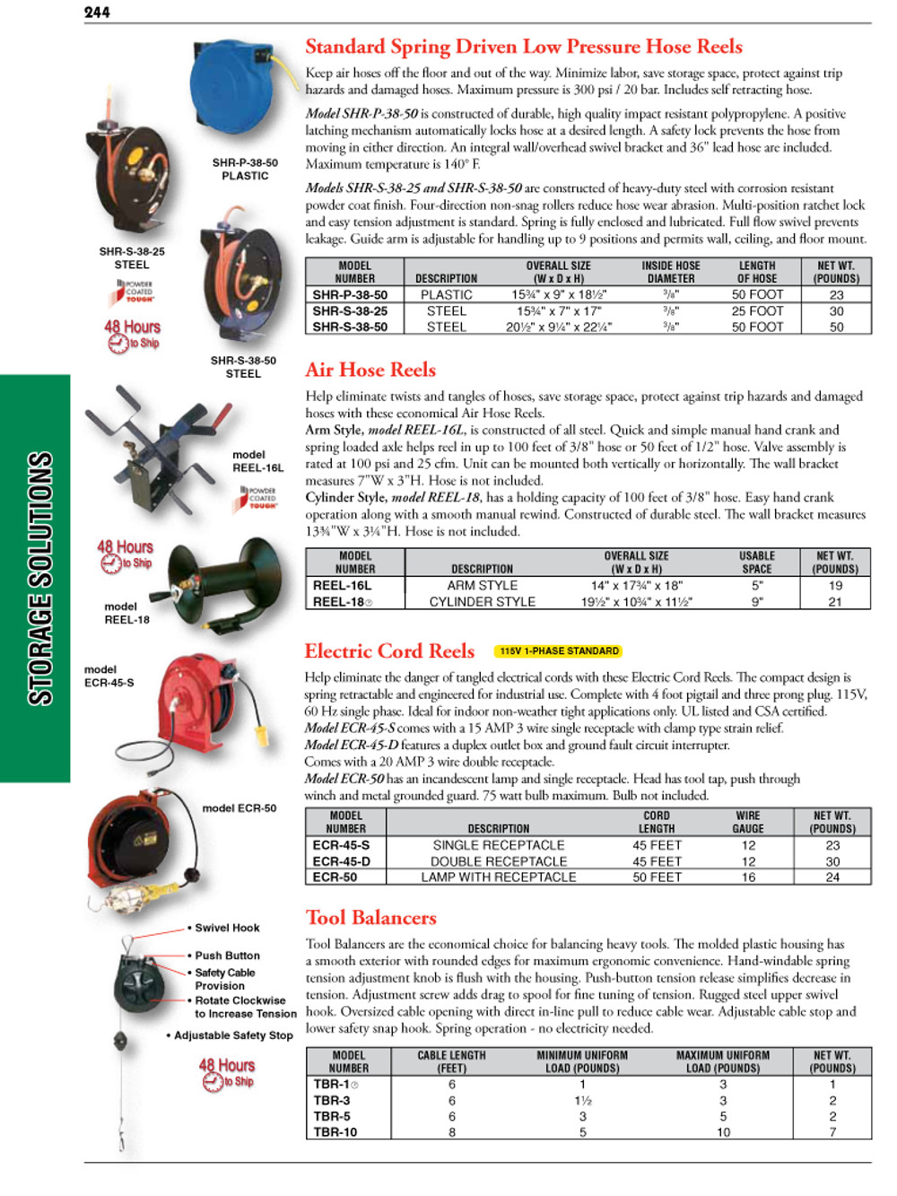 Storage Solutions Equipment Catalogue, Vancouver, BC, Canada